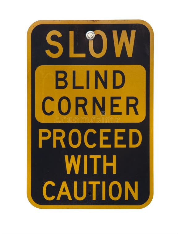 Blind corner warning sign stock photo. Image of hazard - 11250078