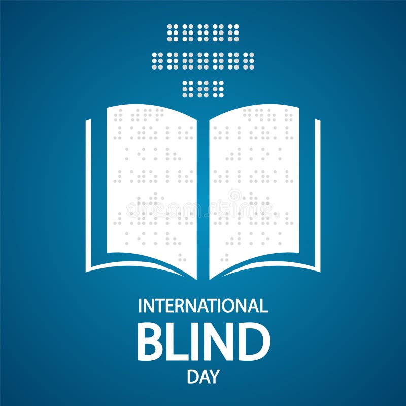 Braille Book Line and Glyph Icon, Disability and Blind, Book Written in ...