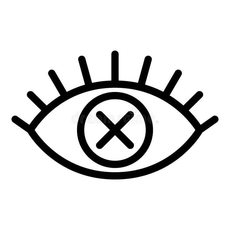 Blind Eye Icon, Outline Style Stock Vector - Illustration of quality ...