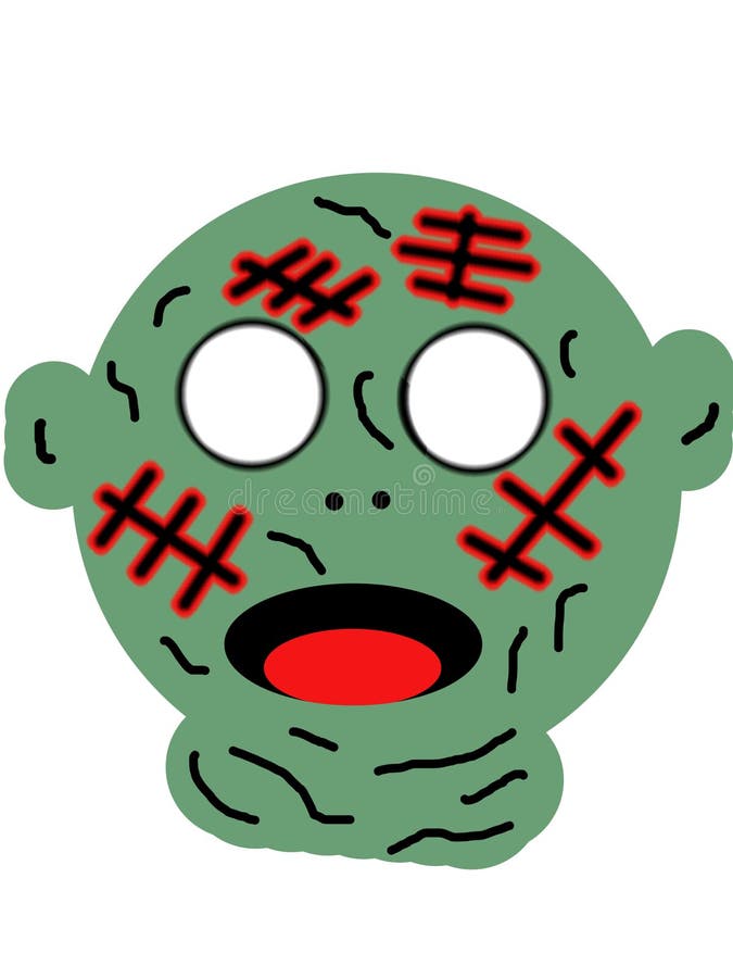 Blind Green Zombie stock illustration. Illustration of skin - 259996609