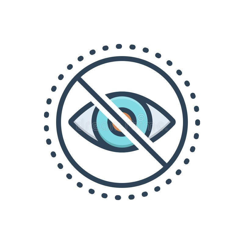 Color Illustration Icon for Blind, Eye and Blindness Stock Illustration ...