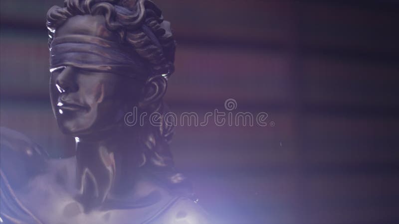 Blind Justice Statue Law Library Stock Video - Video of dark, abstract ...