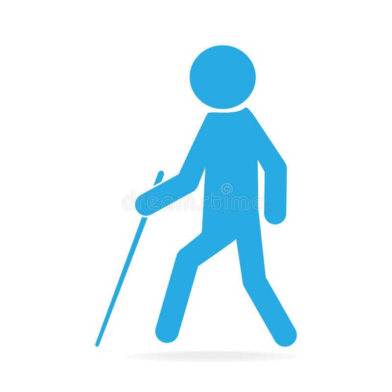 Blind Man Walking Stick Stock Illustrations – 1,131 Blind Man Walking ...