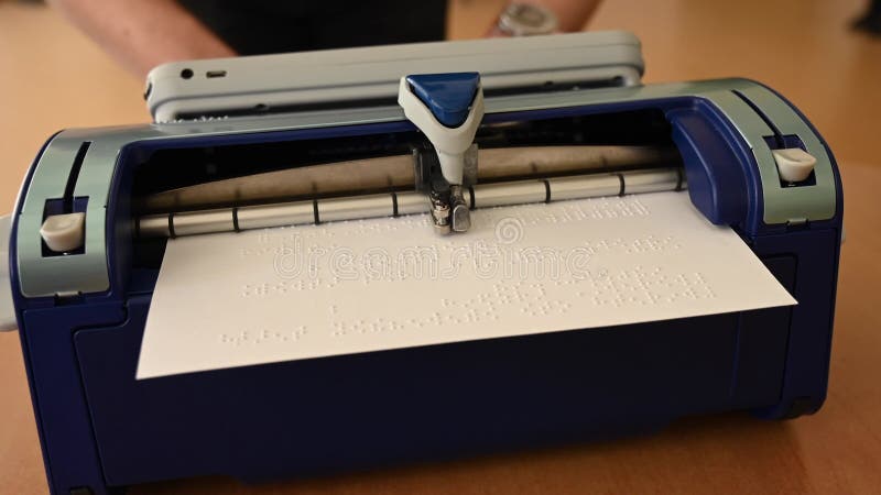 Braille Printer for the Blind. PIAF Tactile Graphics Device. Stock ...