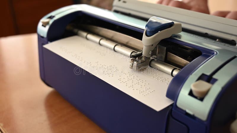Braille Printer for the Blind. PIAF Tactile Graphics Device. Stock ...