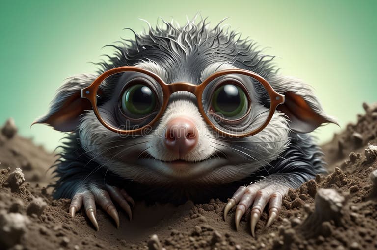 A Blind Mole Crawled Out of the Ground. Stock Photo - Image of tunnel ...