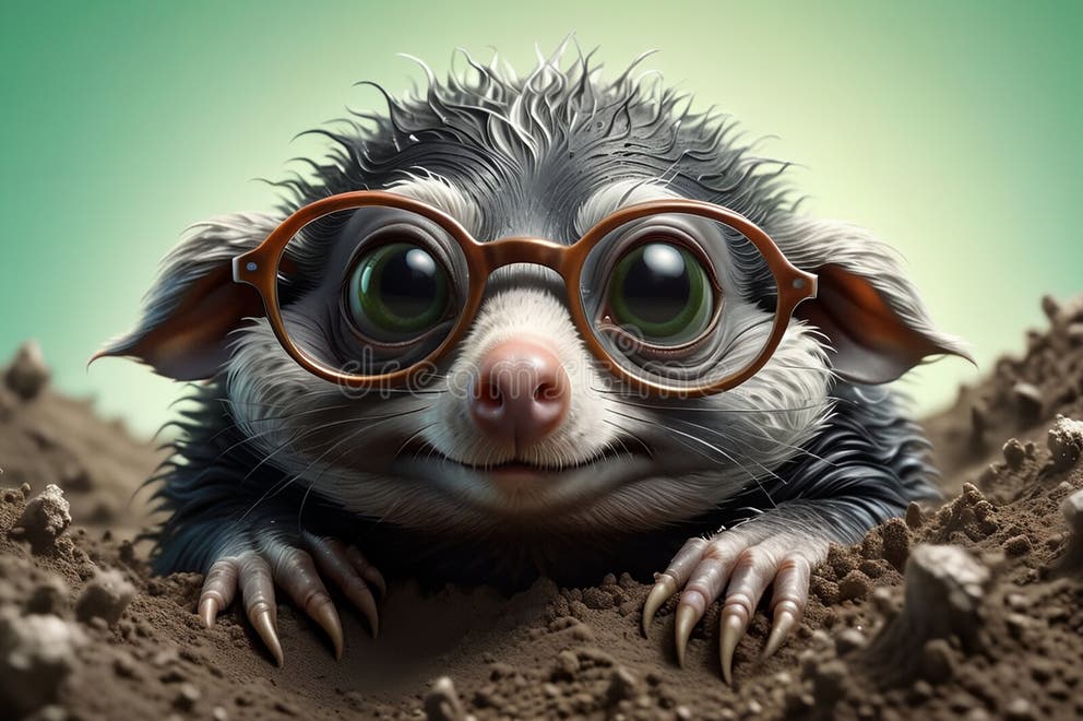 A Blind Mole Crawled Out of the Ground. Stock Photo - Image of tunnel ...