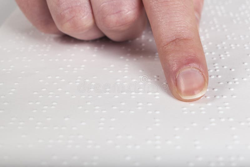 Blind reading text stock image. Image of finger, sheet - 29965909