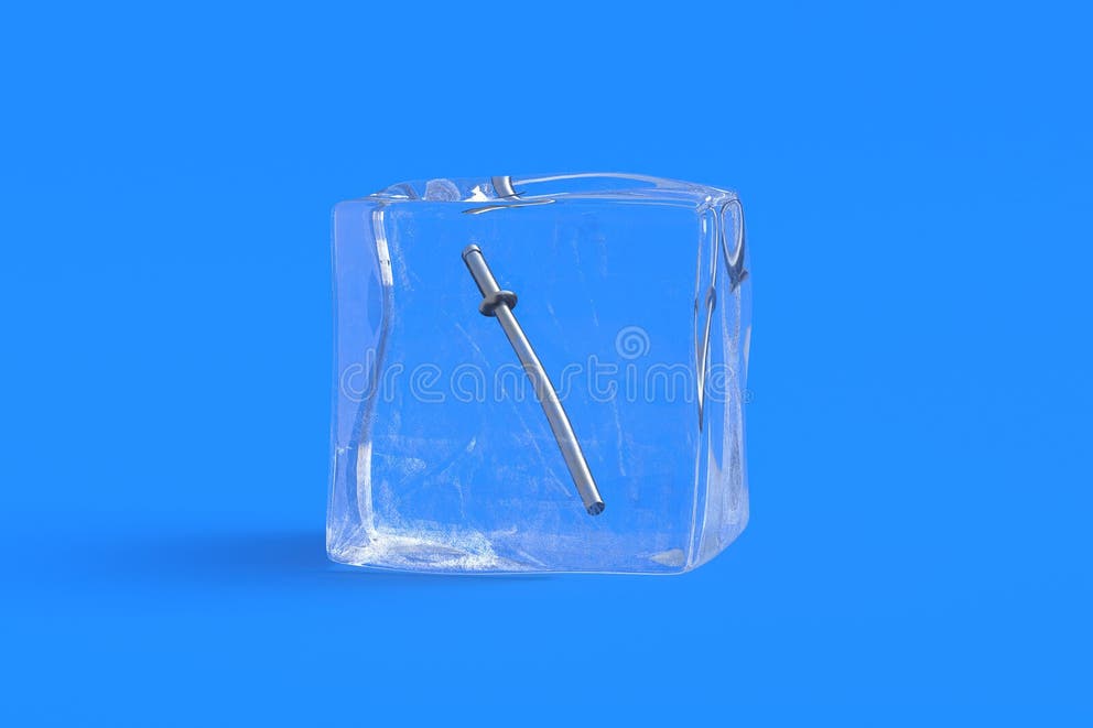 Blind rivet in ice cube stock illustration. Illustration of instrument ...