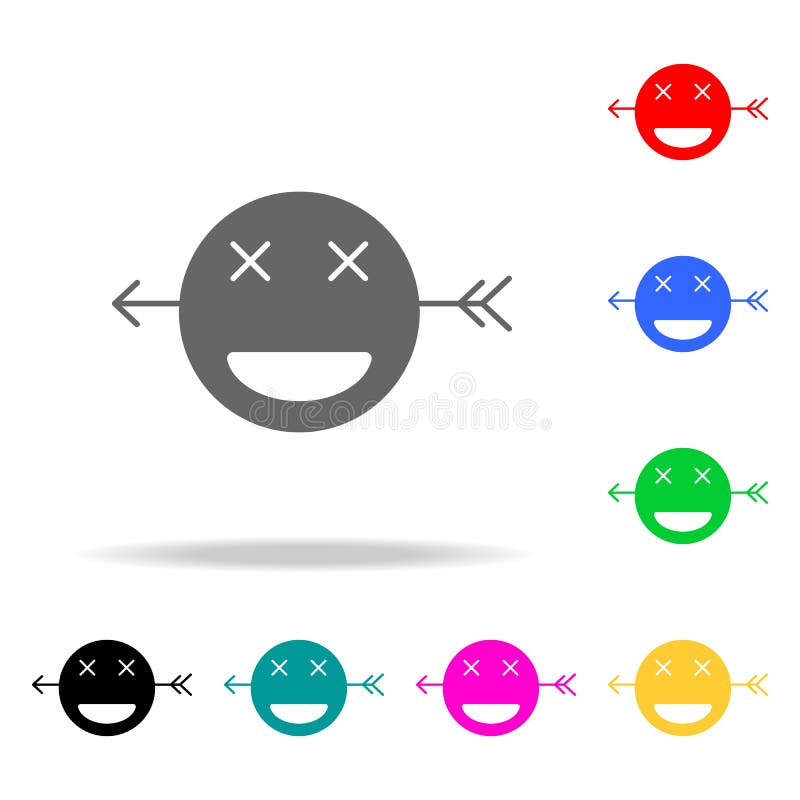 Blind Smiley Message with Arrow in Head Icon. Elements in Multi Colored ...
