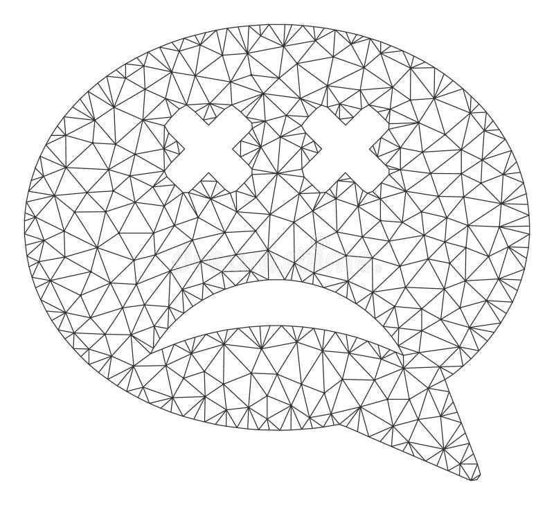 Blind Smiley Message Vector Mesh Wire Frame Model Stock Vector ... Blind Smiley Message Vector Mesh Wire Frame Model Stock Vector ...