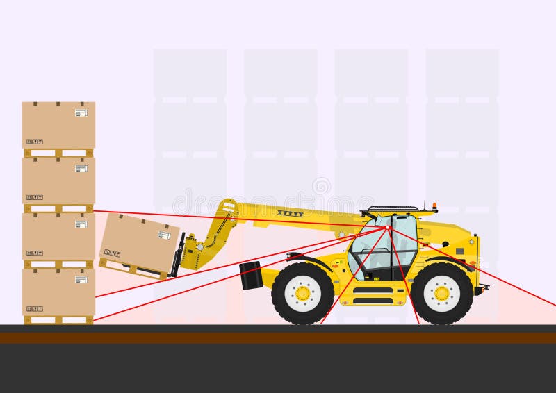 Telehandler Forklift Stock Illustrations – 257 Telehandler Forklift ...
