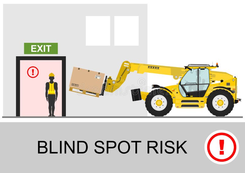 Blind spot risk. stock vector. Illustration of instruction - 76200835