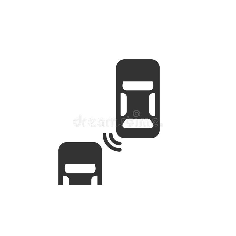 Blind Spot Sensor Icon in Simple Design. Vector Illustration Stock ...