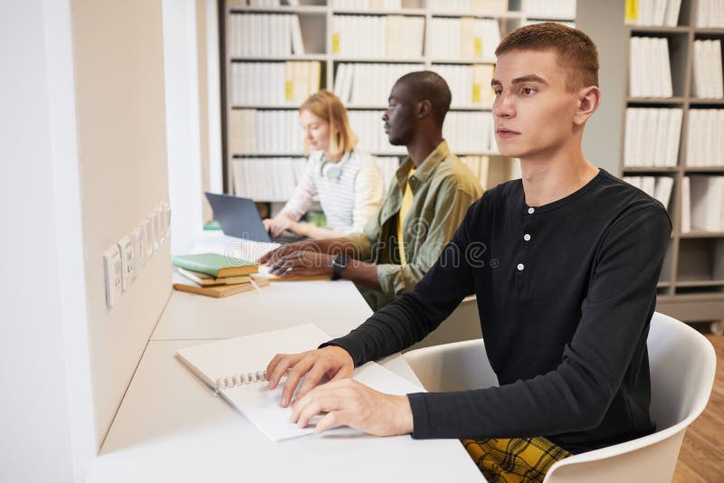 Blind Student in Library stock image. Image of student - 227548155