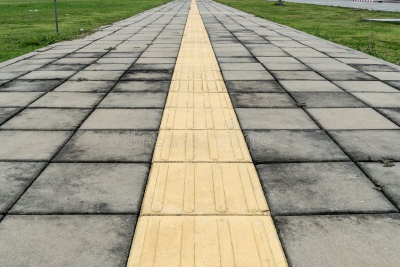 Blind tactile way stock photo. Image of curb, people - 113630998