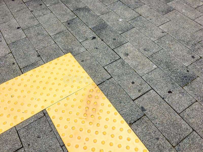 Blind Way.Traffic Route for Blind Peoples Used . Stock Photo - Image of ...
