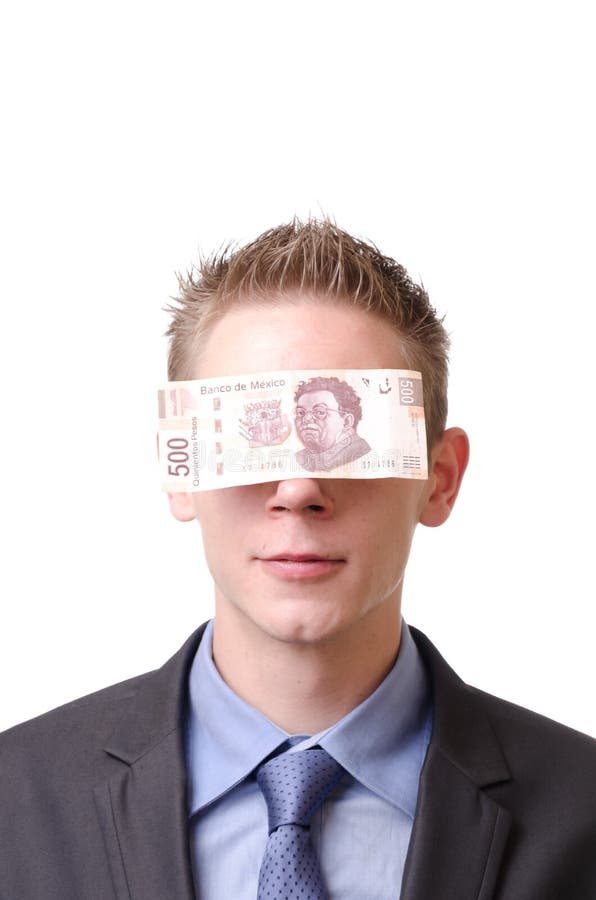 Blinded by the money stock photo. Image of business, situation - 26781708