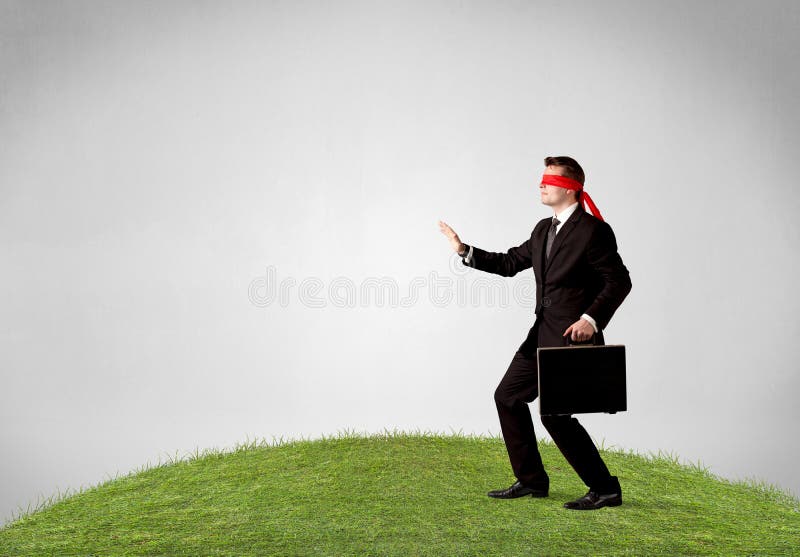 Blindfolded Businessman Concept Stock Photo - Image of green, blindfold ...