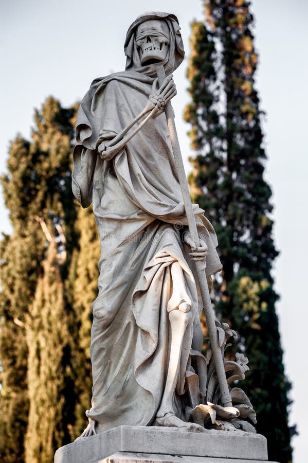 Grim reaper statue stock photo. Image of grave, carving - 41036766