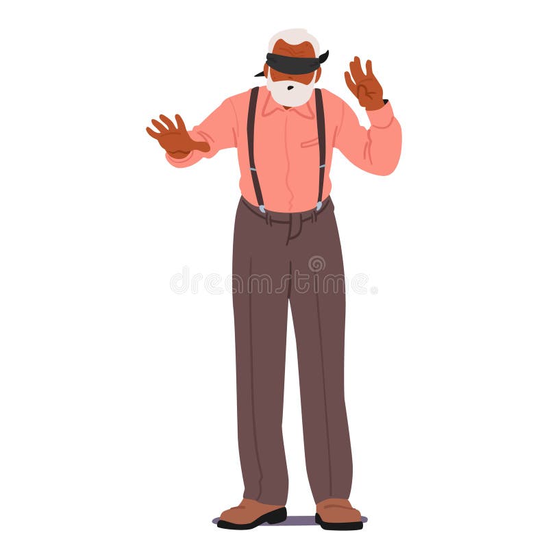 Cartoon Man Blindfold Stock Illustrations – 391 Cartoon Man Blindfold ...