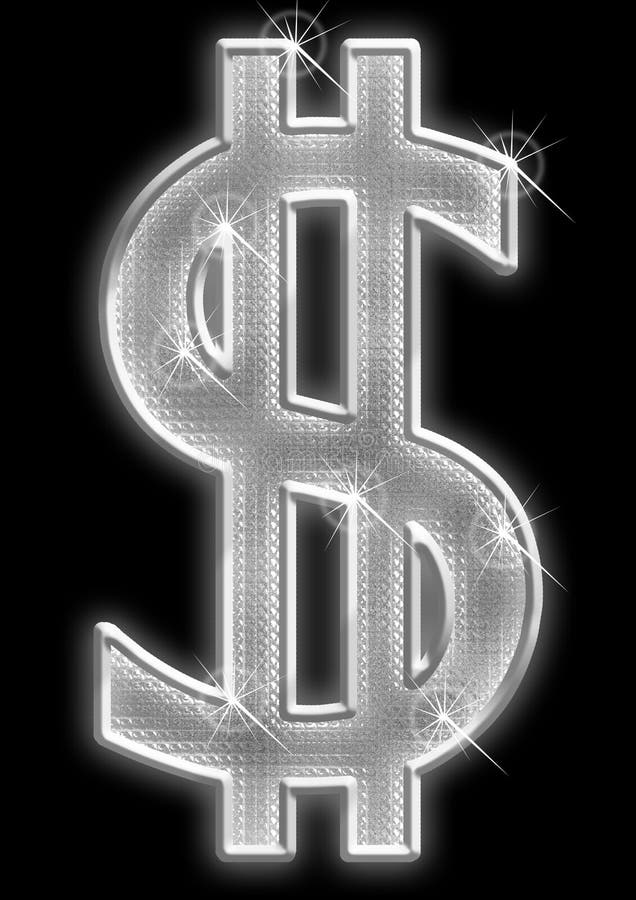 Bling-bling. Dollar Symbol in Diamonds. Stock Vector - Illustration of ...