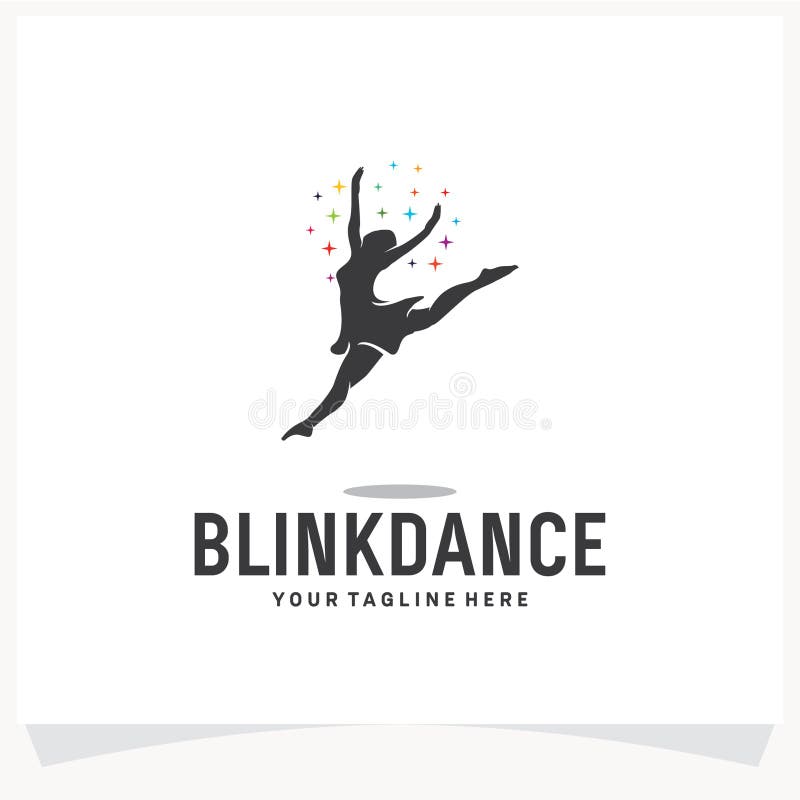 Blink Dance Logo Design Template Stock Vector - Illustration of girl ...