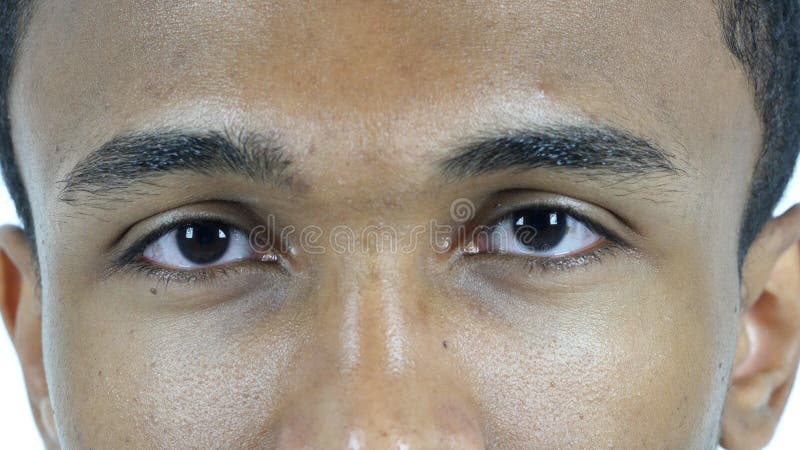 Blinking Eye Man, Close Up stock photo. Image of portrait - 98566082