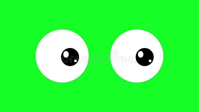 Blinking Eyes Animated Icon Round Eyes Blinking and Glancing Right and ...