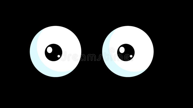 Blinking Eyes Animated Icon Round Eyes Blinking and Glancing Right and ...