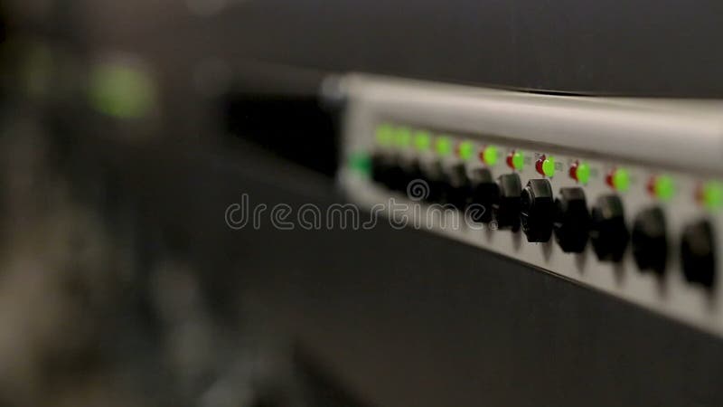 Server Rack Flashing Led Lights are in a Modern Data Center are Located ...