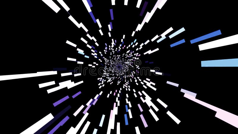 Blinking Glowing Lines Creating Effect of Way or Tunnel. Design ...