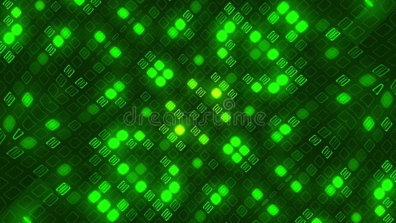Blinking Green Digital Data Lights Technology Background Stock Video ...