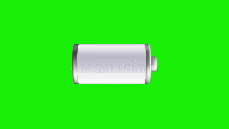 Blinking Low Battery Symbol on Green Screen Stock Footage - Video of ...