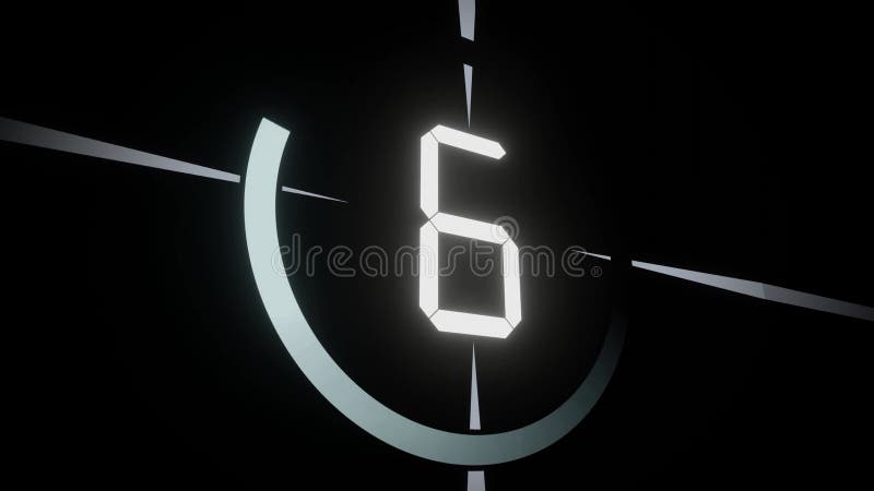 LCD Countdown Numbers from 10 To 1 on Black Background Stock Video ...