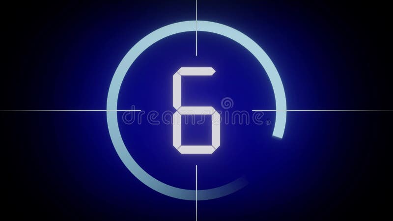 LCD Countdown Numbers from 10 To 1 on Blue Background Stock Footage ...