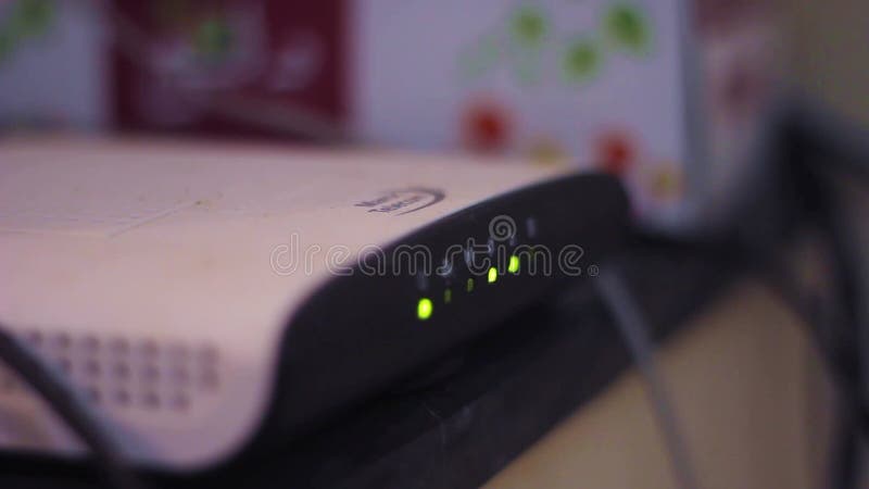 Working Wifi Router with Lights and Internet Connectio Stock Video ...