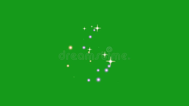 Blinking Stars in the Form of STAR on Green Screen Stock Video - Video ...