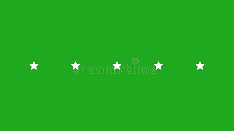 Blinking of 5 Stars in Order To Give Rating on Green Screen Stock ...