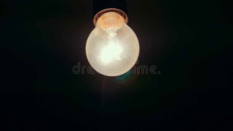 Blinking Yellow Lightbulb on the Ceiling Stock Footage - Video of ...