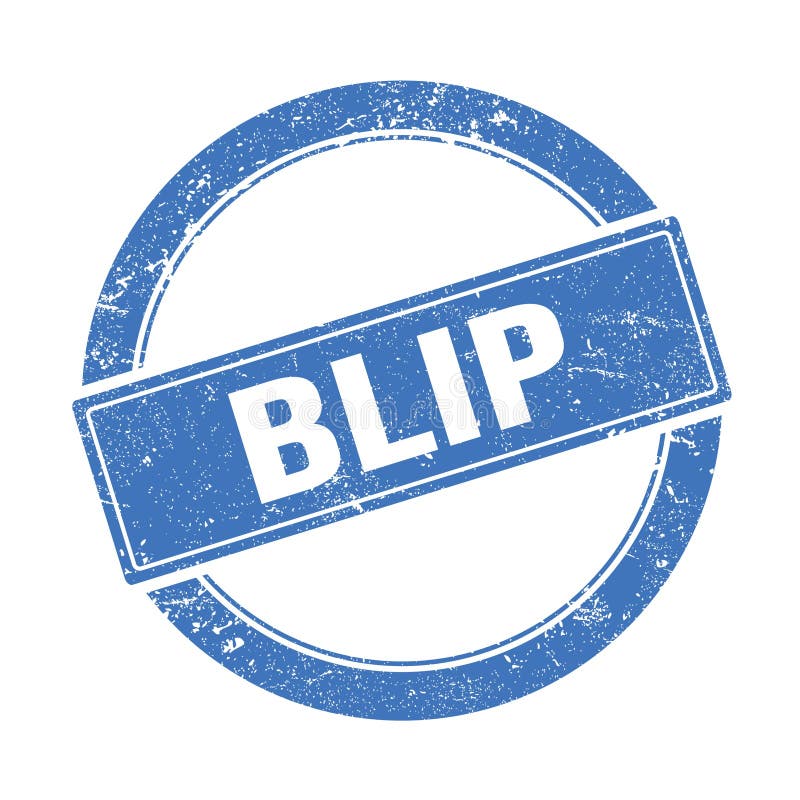 BLIP Text on Blue Grungy Round Stamp Stock Illustration - Illustration ...