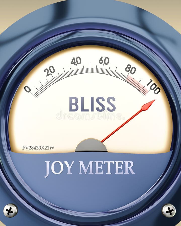 Bliss and Joy Meter that is Hitting a Full Scale, Showing a Very High ...