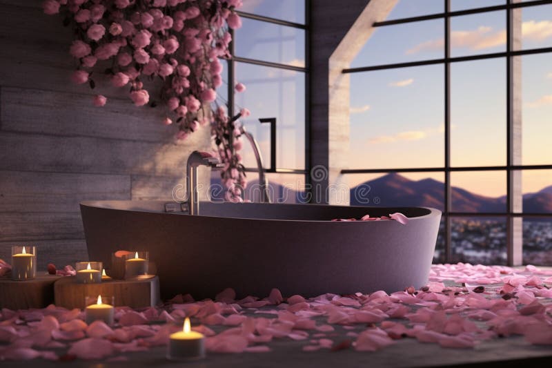 Blissful and Relaxing Spa Day for Couples on Stock Illustration ...