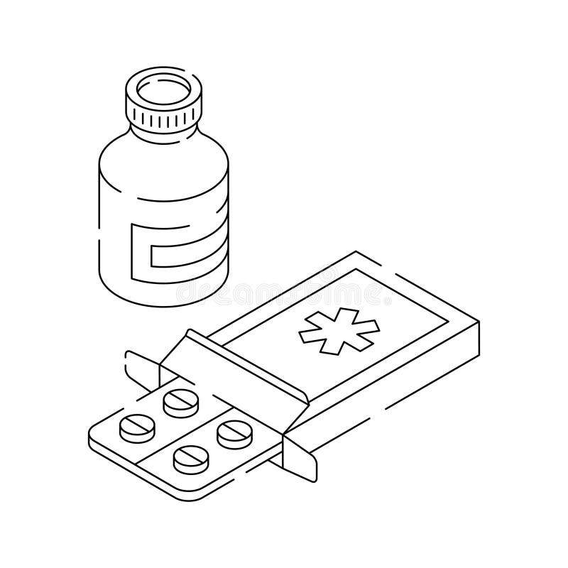 Blister Pack with Orange Tablets for Medication Stock Vector ...