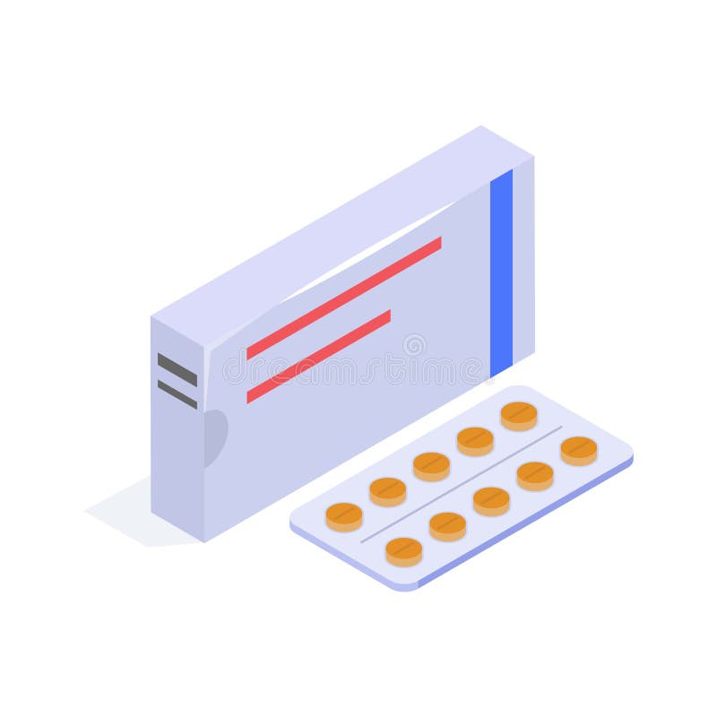 Blister Pack with Orange Tablets for Medication Stock Vector ...