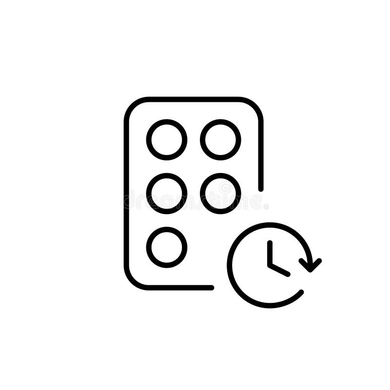Blister Pack of Pills and Clock. Scheduled and Timed Medication Routine ...