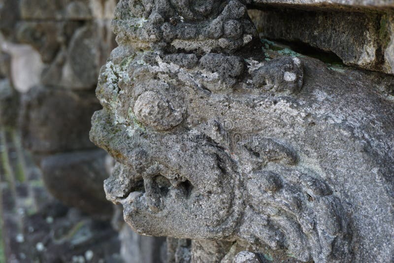 Blitar, East Java, Indonesia - April 25th, 2021 : Ancient Relief on the ...