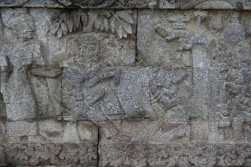Blitar, East Java, Indonesia - April 25th, 2021 : Ancient Relief on the ...