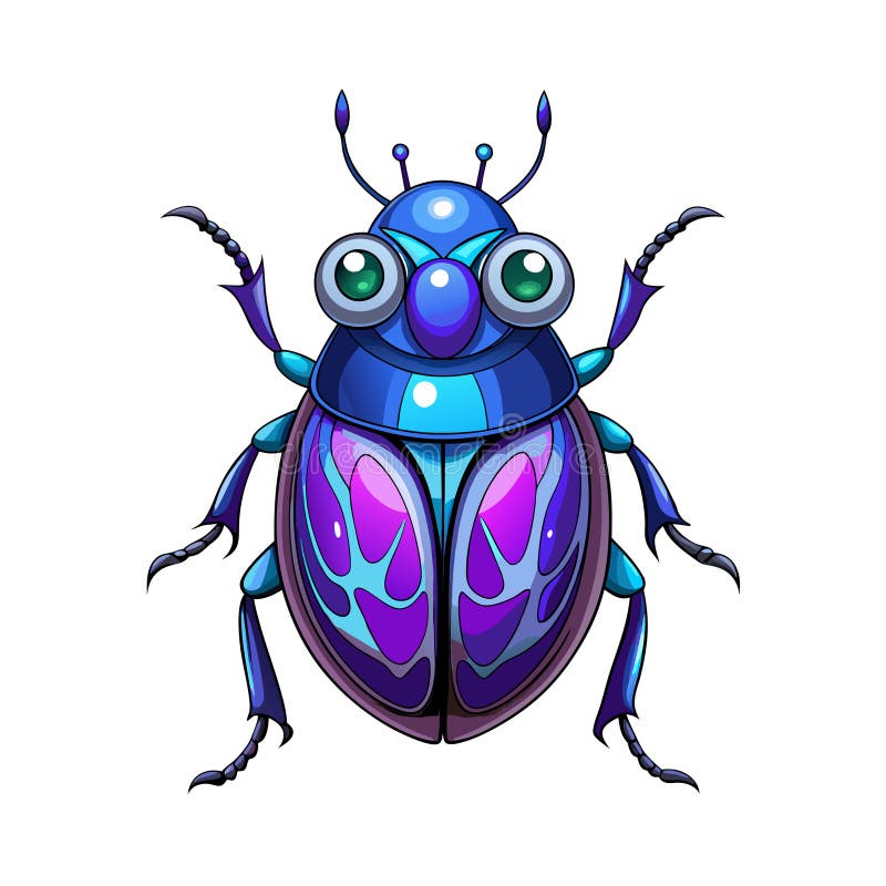 Blitz the Bold Beetle Fun Character Design Stock Vector - Illustration ...