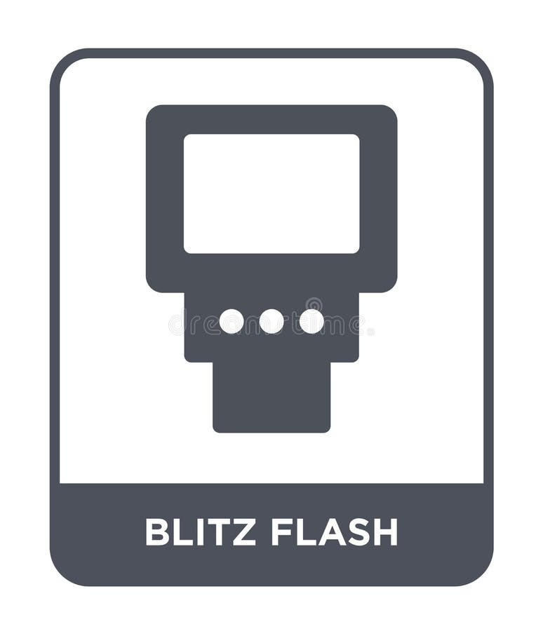 Blitz Flash Icon in Different Style Vector Illustration. Two Colored ...